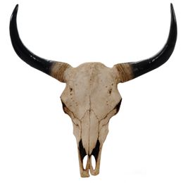 MCW DEKO SCH&Auml;DEL STIER Beige, Schwarz