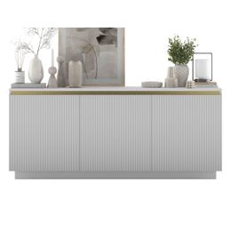 KOMMODE Selene 3D Wei&szlig; Matt Glamour 167 cm