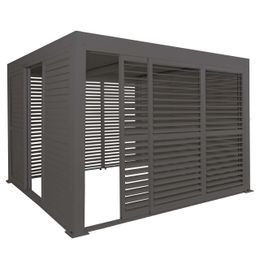 MCW PERGOLA MIT SCHIEBET&Uuml;R Anthrazit