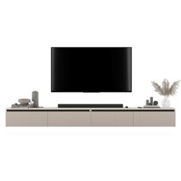 TV-LOWBOARD 2-er Set Selene Kaschmir Matt Glamour 140 cm