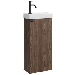 Badplaats G&Auml;STE-WC-M&Ouml;BELSET Orion 2 Teile Walnuss Braun - 40 x 22 x 88 cm