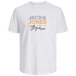 Jack & Jones Herren Gro&szlig;e Gr&ouml;&szlig;en | Jack&Jones T-Shirt mit Label-Print Farbe wei&szlig; Gr&ouml;&szlig;e: 4XL