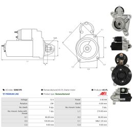 AS-PL Starter s0961pr f&uuml;r Peugeot