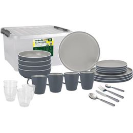 Brunner Geschirrset All Inclusive Trilogy Grey, grau