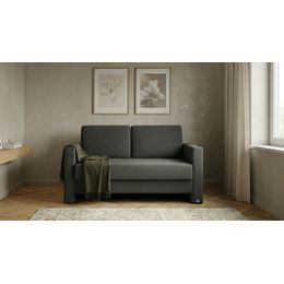 BRUNO Schlafsofa 120cm in Schwarz | stabiles Massivholz & Boxspringkomfort