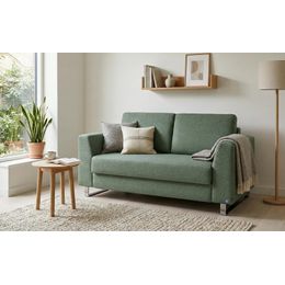 BRUNO Schlafsofa 120cm in Forest Green | stabiles Massivholz & Boxspringkomfort