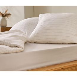 Tchibo - Perkal-Spannbettlaken - beige