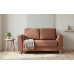 BRUNO Schlafsofa 120cm in Hazelnut | stabiles Massivholz & Boxspringkomfort