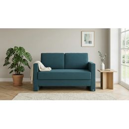 BRUNO Schlafsofa 120cm in Petrol | stabiles Massivholz & Boxspringkomfort