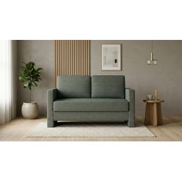 BRUNO Schlafsofa 120cm in Forest Green | stabiles Massivholz & Boxspringkomfort