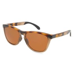 Oakley 0OO9503 FROGSKINS RANGE XL | Unisex-Sonnenbrille | Fassung: Vollrand, Rund, Kunststoff, Braun | Glasfarbe: Braun