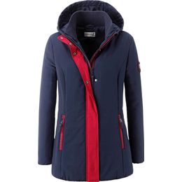 CR&Eacute;ATION L Damen Jacke mit weitenregulierbarer Kapuze marine Gr&ouml;&szlig;e 36