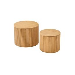H&ouml;ffner Couchtisch 2er Set &brvbar; holzfarben &brvbar; Ma&szlig;e (cm): B: 50 H: 38,5 &raquo; H&ouml;ffner