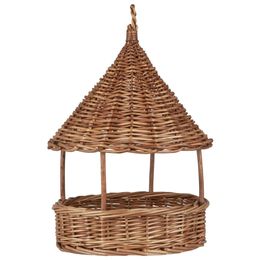 IB Laursen Vogelfutterhaus aus Weide zum H&auml;ngen &Oslash; 23 cm, H&ouml;he 35 cm skandinavische Deko Online Shop