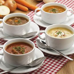Hausmacher Suppen Set 4 x 400 ml &ndash; Gulaschsuppe, Rindfleischsuppe, Kartoffelsuppe & Linsensuppe, fertig gekocht