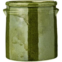 IB Laursen Keramiktopf Distressed Mit Ohren, 15 cm, &Oslash; 14 cm, gr&uuml;n skandinavische Deko Online Shop
