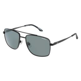 O`Neill O&rsquo;Neill 965054 | Unisex-Sonnenbrille | Fassung: Vollrand, Quadratisch, Metall, Schwarz Matt | Glasfarbe: Grau