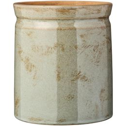 IB Laursen Keramiktopf Distressed Ohne Ohren, 17 cm, &Oslash; 14,8 cm, grau skandinavische Deko Online Shop
