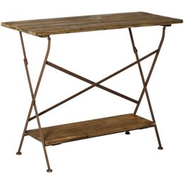 IB Laursen Klappbarer Holztisch mit Regal & Metallgestell &ndash; Pflanztisch 78 x 41 x 98 cm skandinavische Deko Online Shop