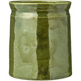 IB Laursen Keramiktopf Distressed Ohne Ohren, 17 cm, &Oslash; 14,8 cm, gr&uuml;n skandinavische Deko Online Shop