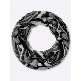 Heine Damen Loop, Schwarz, T&uuml;cher & Schals, Material: Viskose