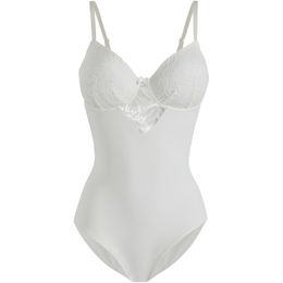 bonprix Medium Shape Body, wei&szlig;, Gr.100D, Der geschm&uuml;ckte Shape Body sorgt dank der mittleren Formkraft f&uuml;r einen flachen Bauch und Taille.