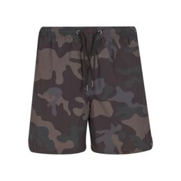 Badeshorts Brandit "Brandit Swimshort Basic", Herren, Gr. M, US-Gr&ouml;&szlig;en, schwarzcamo, 100% Nylon, Badehosen Badeshorts