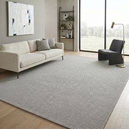Teppich Sehrazat "Ada, auch als L&auml;ufer", grau, B:80cm H:10mm L:150cm, Polyester, Teppiche, Teppich, Kurzflor, robust, Wohnzimmer