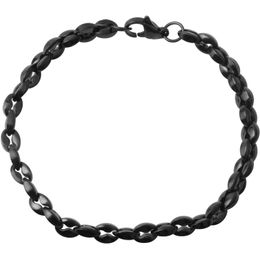 Armband Firetti "Schmuck Geschenk Armschmuck Armkette" Gr. 19, schwarz, Armb&auml;nder, Damen, 19, Edelstahl, Armband