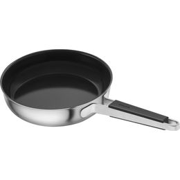 Bratpfanne Zwilling "Pure", silber (silberfarben), B:32,6cm H:21,7cm L:46,2cm &Oslash;:24cm, Pfannen, Bratpfanne, Keramikbeschichtung, Stay-Cool Griffe, Edelstahl