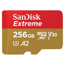 Sandisk Speicherkarte "microSDXC Extreme", rot (gold, rot), 256 GB, Speicherkarten