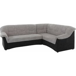 Ecksofa DOMO collection "SARAFINA 240x190 cm, auch mit Federkern f&uuml;r mehr Sitzkomfort", schwarz-wei&szlig; (schwarz, wei&szlig;, grau), B:240cm H:83cm T:190cm, Microfaser PRIMABELLE (100% Polyester) / Struktur (90% Polyester; 10% Polyacryl);Luxus-Microfaser (92% Polyester, 8% Nylon);Microfaser PRIMABELLE (100% Polyester), Sofas, Ecksofa, whlw. mit Bettfunktion, elegantes Design, L-Form