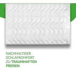 Microfaserbettdecke John Cotton "Julia, Bettdecken f&uuml;r Sommer und Winter", wei&szlig;, B:135cm L:200cm, Bezug: 100% Polyester. F&uuml;llung: 100% Polyester, Bettdecken, Babydecke Wohndecke, Bettdecke 135x200 cm, 155x220 cm, Made in Green, Decke