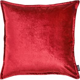 Dekokissen done. "Glam", rot (blutrot, unifarben), B:65cm L:65cm, Polyester, Dekokissen_Sitzkissen_Kissenh&uuml;llen, unifarben, Rei&szlig;verschluss, Kissenh&uuml;lle ohne F&uuml;llung, 1 St&uuml;ck