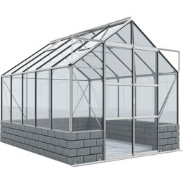 Gew&auml;chshaus Vitavia "Cassandra 8300", silber (silberfarben), B:257cm H:248,9cm T:323,1cm, Gew&auml;chsh&auml;user, Alu-Profile, 3 mm Sicherheitsglas