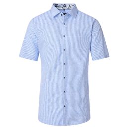 Businesshemd Venti "Venti Businesshemd Kurzarm gestreift", Herren, Gr. 40, Normalgr&ouml;&szlig;en, blau, 100% Baumwolle, gestreift, schmal, Hemden