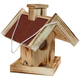 Vogelhaus Windhager "Gaisberg, Vogelfutterhaus f&uuml;r Wildvogelarten, witterungsbest&auml;ndig", holzfarben, B:24,5cm H:23cm T:26,5cm, Massivholz, Tierh&auml;user, Futterstation inkl. Aufh&auml;ngung, F&uuml;llmenge ca. 1 L, 23x26,5x24,5 cm