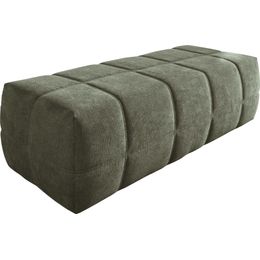 Hocker DOMO collection "BRANDON, komfortabel", gr&uuml;n (dunkelgr&uuml;n), B:150cm H:40cm T:60cm, Kunstleder SOFTLUX;Luxus-Microfaser in Antikleder-Optik(100% Polyester);Luxus-Microfaser (100% Polyester), Hocker, Polsterhocker, gro&szlig;e Ausf&uuml;hrung passend zu "Brandon", auch in Cord