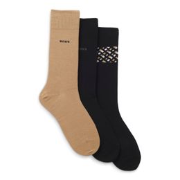 Businesssocken BOSS "3P RS Giftset CC", Herren, Gr. 40-46, open miscellaneous 960, Baumwollmischung, gemustert, normal, Socken, mit Strickb&uuml;ndchen