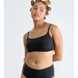 B&uuml;gelloser BH Sloggi "ZERO Feel 2.0", Damen, Gr. S, N-Gr, schwarz, Single Jersey, Obermaterial: 76% Polyamid, 24% Elasthan, matt, unifarben, normal, BHs, herausnehmbare Pads, Microfaser, verstellbare Tr&auml;ger