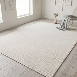 Teppich Sehrazat "Ada, auch als L&auml;ufer", creme, B:80cm H:10mm L:150cm, Polyester, Teppiche, Teppich, Kurzflor, robust, Wohnzimmer