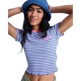 Sporttop Roxy "Bright Lights", Damen, Gr. L, coconut milk stripy soul mini, Obermaterial: 60% Walkfrottier, 40% Microfaser;, Tops Sporttop