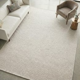 Teppich Sehrazat "Ada, auch als L&auml;ufer", beige cream, B:80cm H:10mm L:300cm, Polyester, Teppiche, Teppich, Kurzflor, robust, Wohnzimmer
