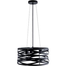 Paco Home Pendelleuchte "SHANNON", schwarz, 3, &Oslash; 40cm H: 173cm, Leuchten, H&auml;ngelampe Esszimmer Esstischlampe Metall Korb &Oslash; 40cm 3 Flammig, Pendelleuchte