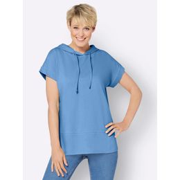 Sweatshirt Classic Basics, Damen, Gr. 48, blau (himmelblau), 100% Baumwolle, unifarben, Sweatshirts Sweatshirt