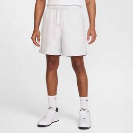 Shorts Nike Sportswear "Nike Club Men's Woven Flow Shorts", Herren, Gr. L, N-Gr, photon dust, Web, Obermaterial: 100% Polyester, unifarben, kniefrei, Hosen Shorts, lockere Passform, f&uuml;r sportliche Aktivit&auml;ten und Alltag
