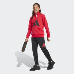 Trainingsanzug adidas Sportswear "ESSENTIALS CLIMACOOL KIDS", Jungen, Gr. 164, rot (pure ruby, schwarz), Obermaterial: 100% Polyester, Sportanz&uuml;ge Trainingsanzug