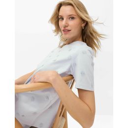 Kurzarmshirt Brax "Style CIRA S", Damen, Gr. 36, dunkelblau, 100% Baumwolle, Rundhals, Shirts