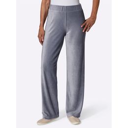 Jerseyhose Classic Basics, Damen, Gr. 44, Normalgr&ouml;&szlig;en, blau (taubenblau), 97% Polyester, 3% Elasthan, unifarben, Hosen Jerseyhose