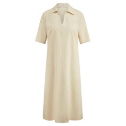 Peter Hahn - Kleid mit Hemdkragen, beige, Gr. 36 / S - Baumwolle